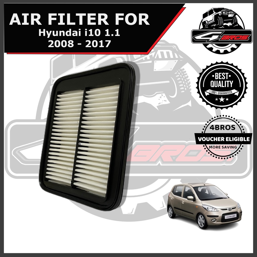Air filter for Hyundai i10 1.1 2008 - 2017 (28113-0X000) | Shopee ...