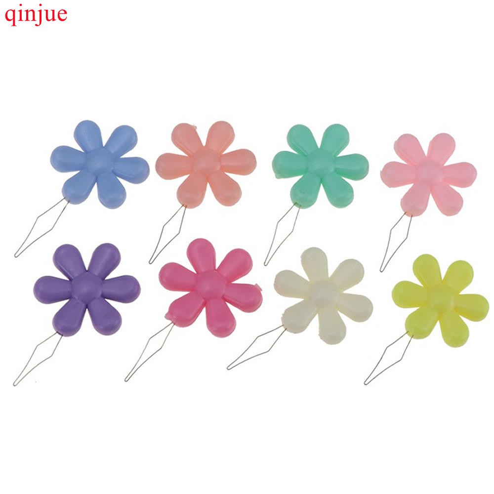 Plastic Flower Head Wire Loop Needle Threaders For Hand Stitching And