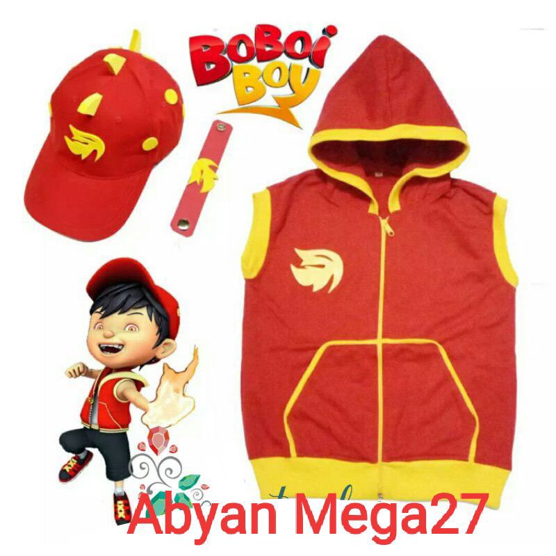 Fire Vest + boboiboy Hat Set | Shopee Philippines