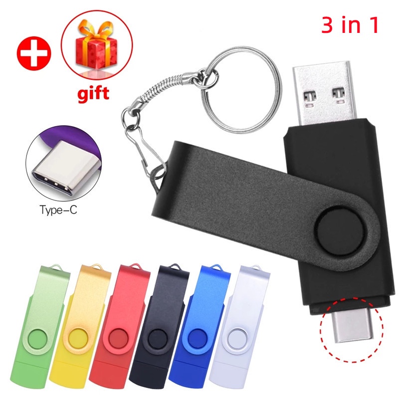 flash drive 3 in 1 USB Micro Type C flash disk 1tb 2tb 64gb 128gb 256gb ...
