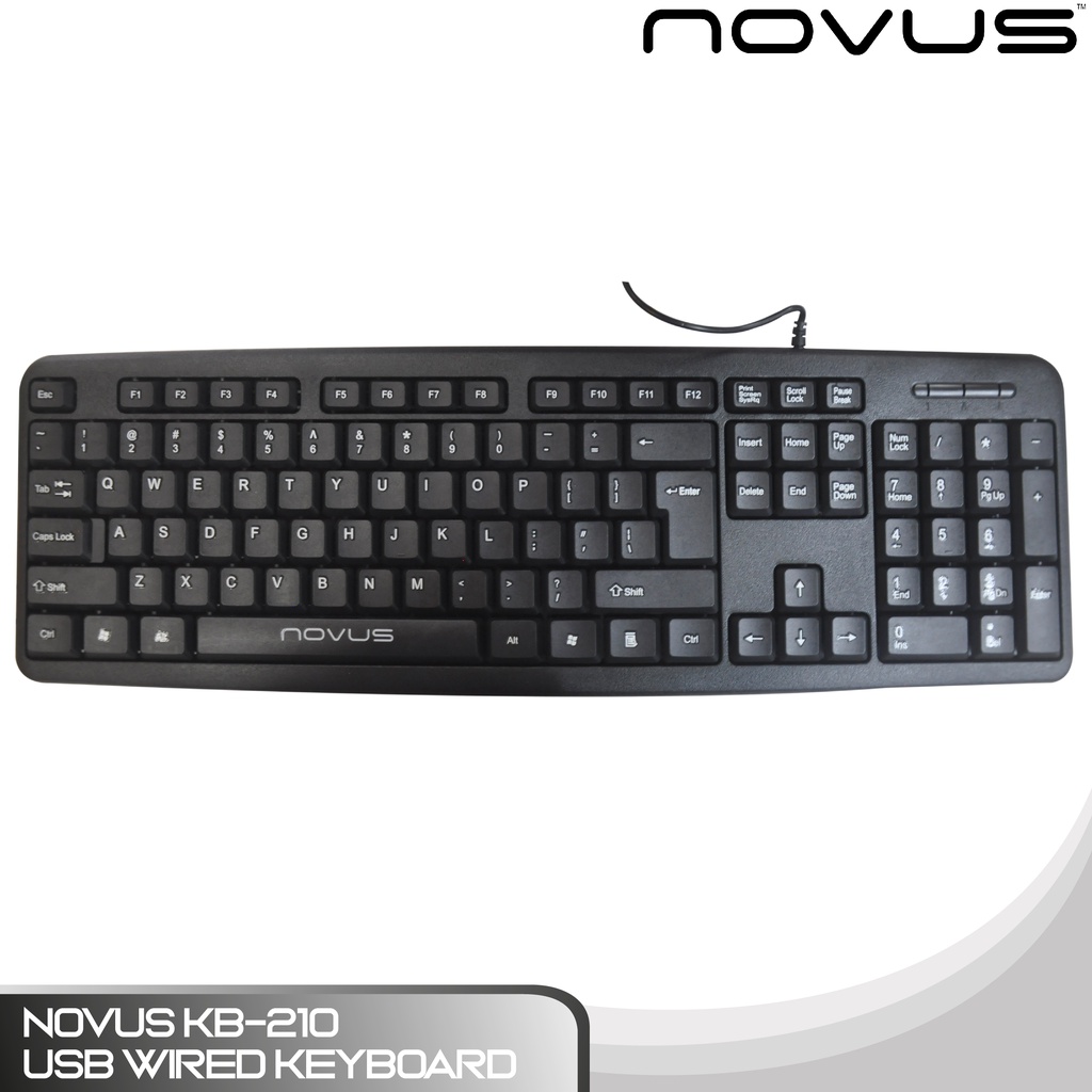 Novus USB Keyboard KB-210 Membrane Keyboard | Shopee Philippines