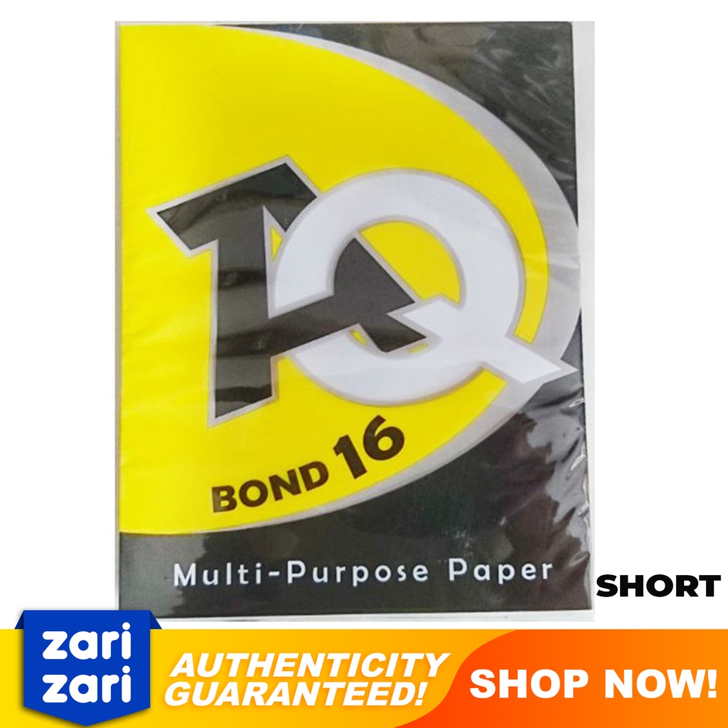 AQ Premium Bond Paper Short / Long Substance 16 56 GSM 500pcs | Shopee ...