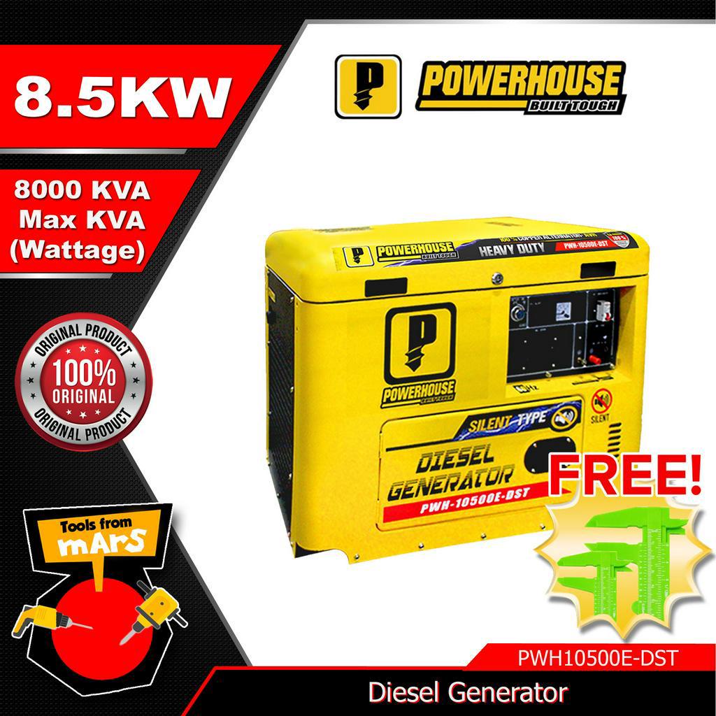 POWERHOUSE Diesel Silent Type Generator with Battery for Electric Start ...