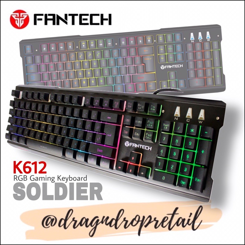 FANTECH K612 SOLDIER RGB Membrane Gaming Keyboard | Shopee Philippines