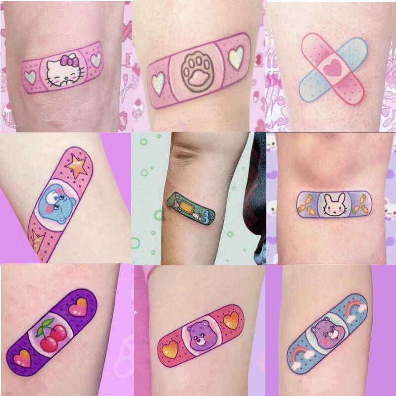 14pcs Band-aid Tattoo Stickers Scar Concealer Fake Tattoos Waterproof ...