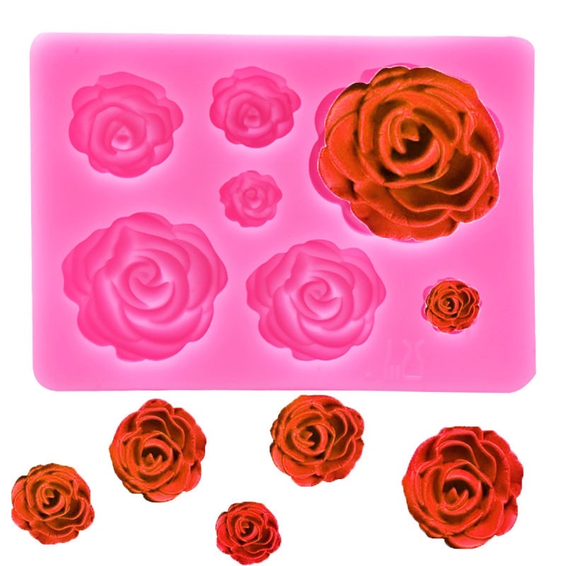 Silicone Rose Molder Flower Molder Fondant Molder Chocolate Molder ...
