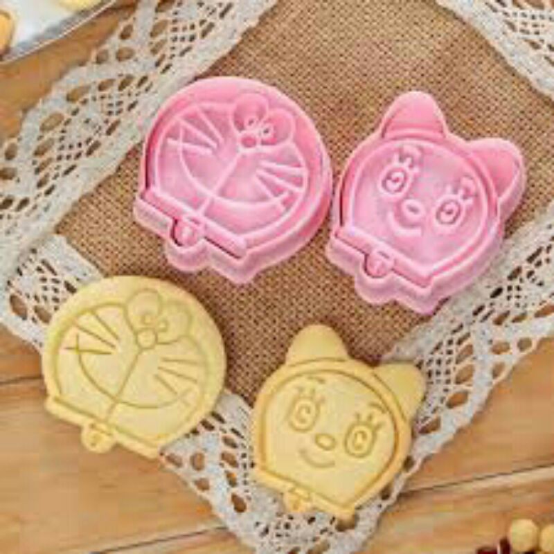 Doraemon Fondant Cutter Border Cake Flower Plunger Animals | Shopee ...