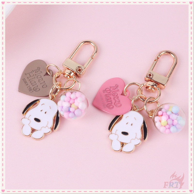 Snoopy - Cartoon Character Keychains 1Pc Cute Dogs Heart KeyRing Airpod ...