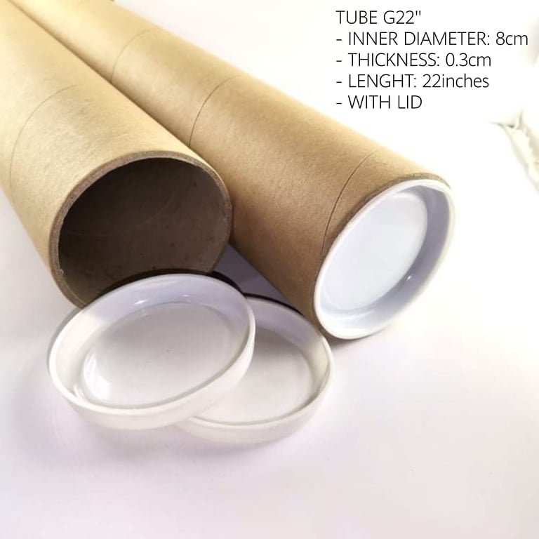 G22 Browntube - 22 inches Poster Tube with Lid Mailing Paper (For JYP ...