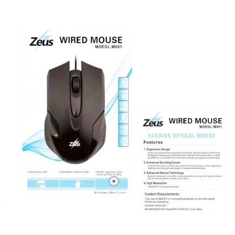 Zeus M001 ( Panthom ) Wired Mouse For Office / Gaming ( Online ...