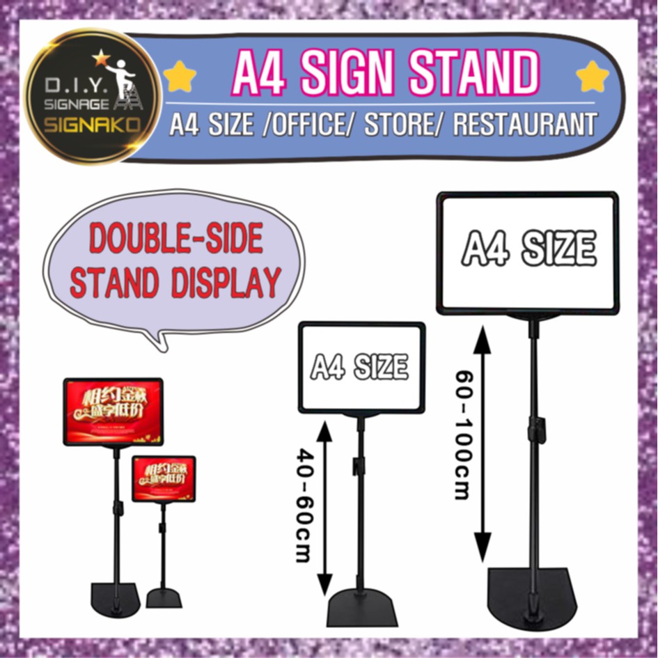 A4 Sign Stand / Display Standee Poster Holder Office Store Promo Price ...