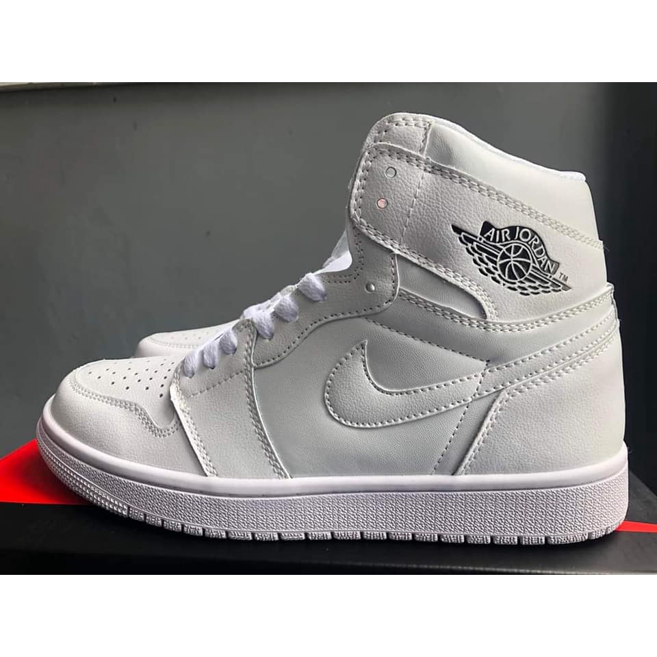 Jordan 1 High Triple White With Extra Lace Women & Men Highest Quality ...