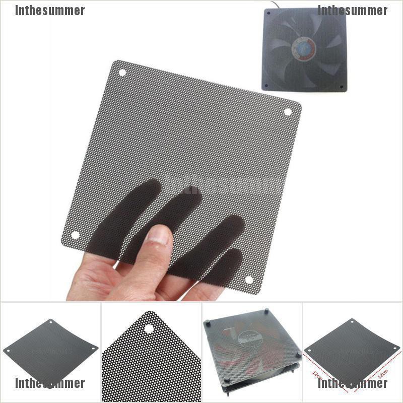 Inthesummer 5PCS 120mm Cuttable Black PVC PC Fan Dust Filter Dustproof ...