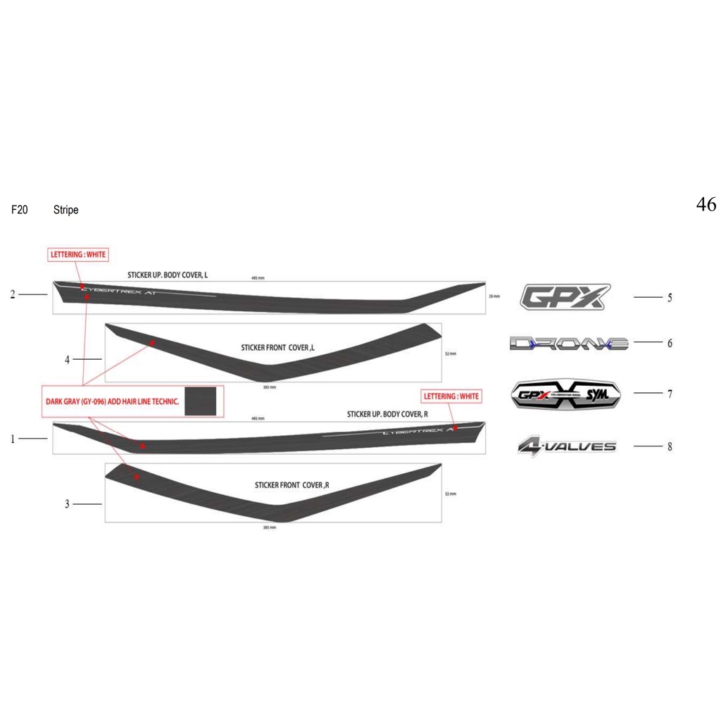 4V GPX Drone Logo Sticker Set | Shopee Philippines
