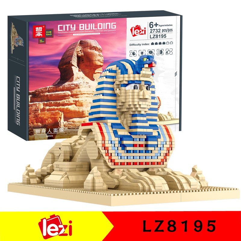LZ8195 Sphinx Bricks Model City Architecture Toys Diamond Bricks ...