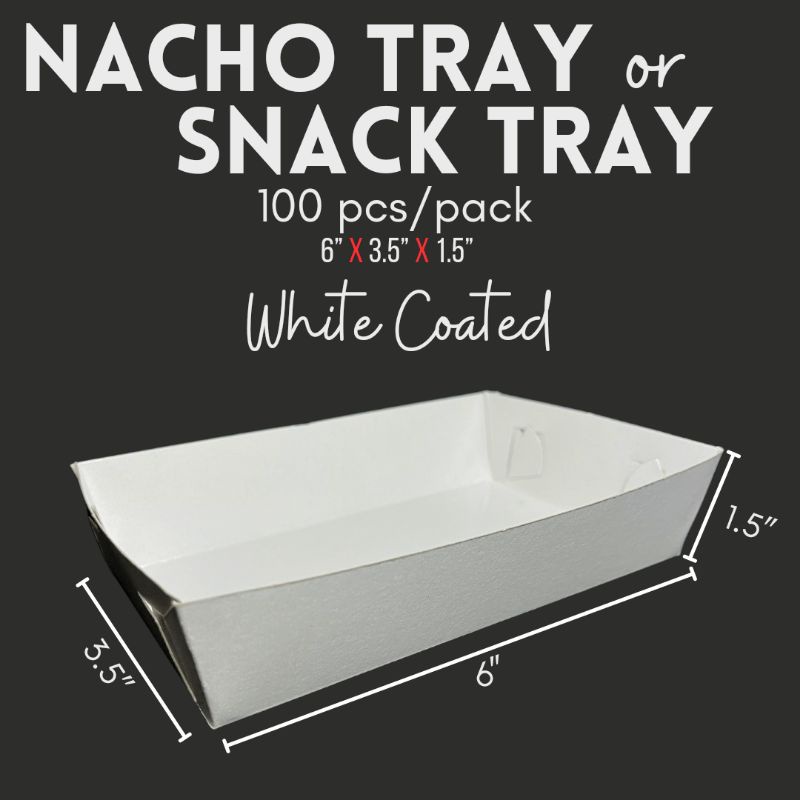 25PCS Paper Box Tray Snack Tray LARGE NACHO TRAYS best for nachos tacos ...