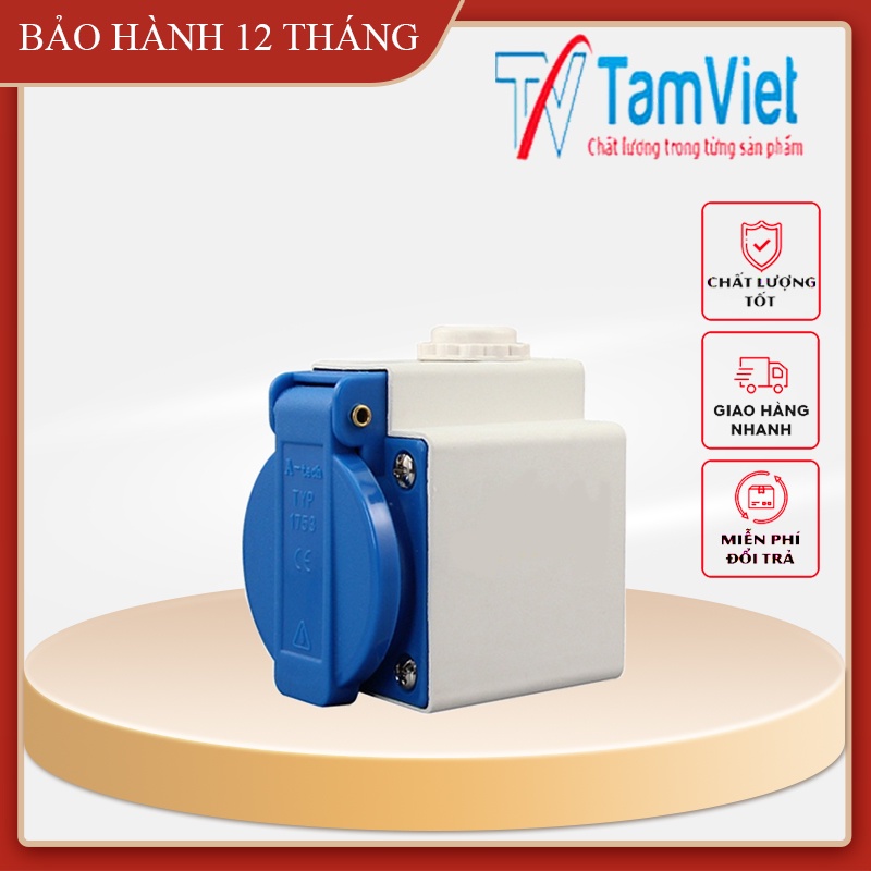 Multi-purpose 1-Phase Industrial Power Socket, 2-Pin Fixed Power Socket ...