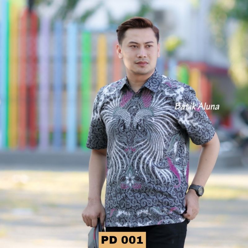 Premium Modern Men Batik Short Sleeve Full Furing Batik Modern Men ...