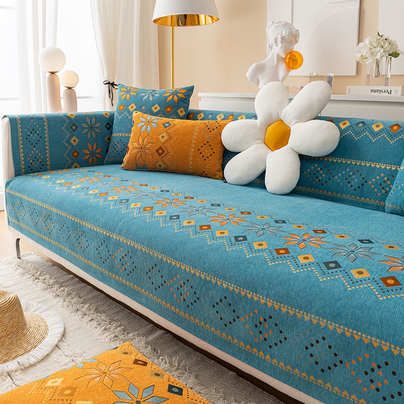 universal fabric sofa cover set for 3seater American non-slip backrest ...