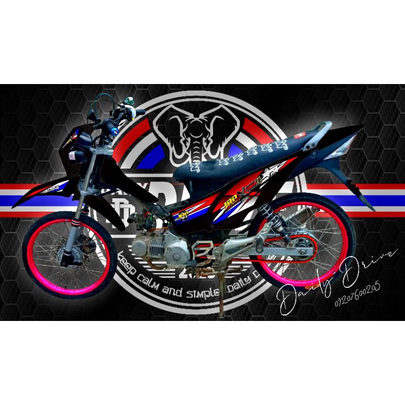 HONDA XRM 125 TRINITY JRP X DAENG SAI4 STOCK DECALS DESIGN | Shopee ...