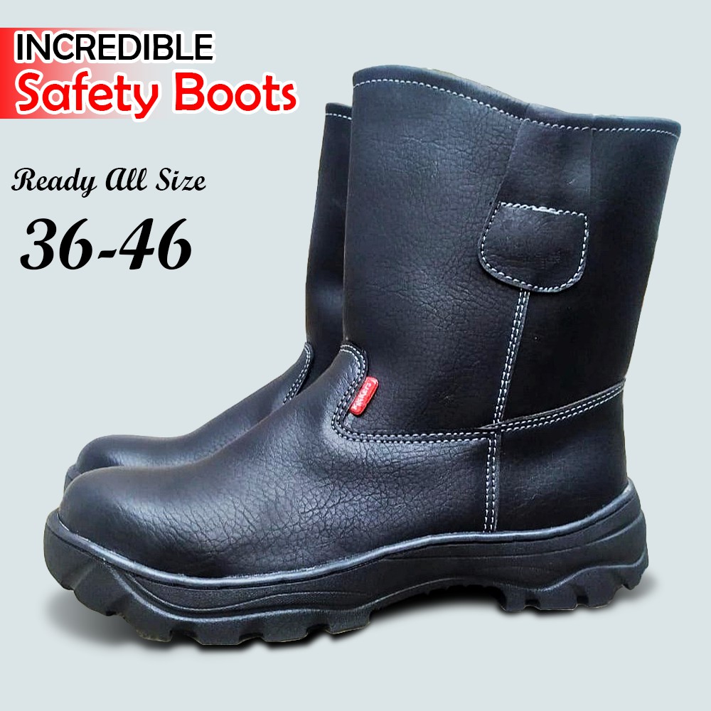 Safety Shoes SNI Boot Men's Boots Iron Toe Project Field Work Genuine ...