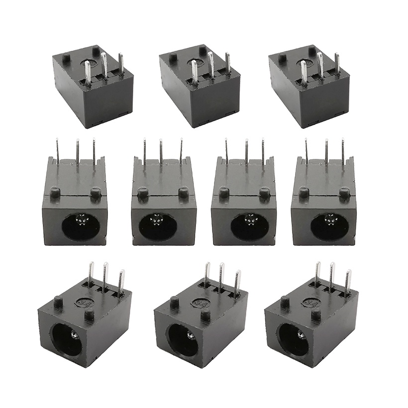 10Pcs DC003 3.5mm x 1.3mm DC Power Jack Socket Connector 3 Pin 3.5*1 ...