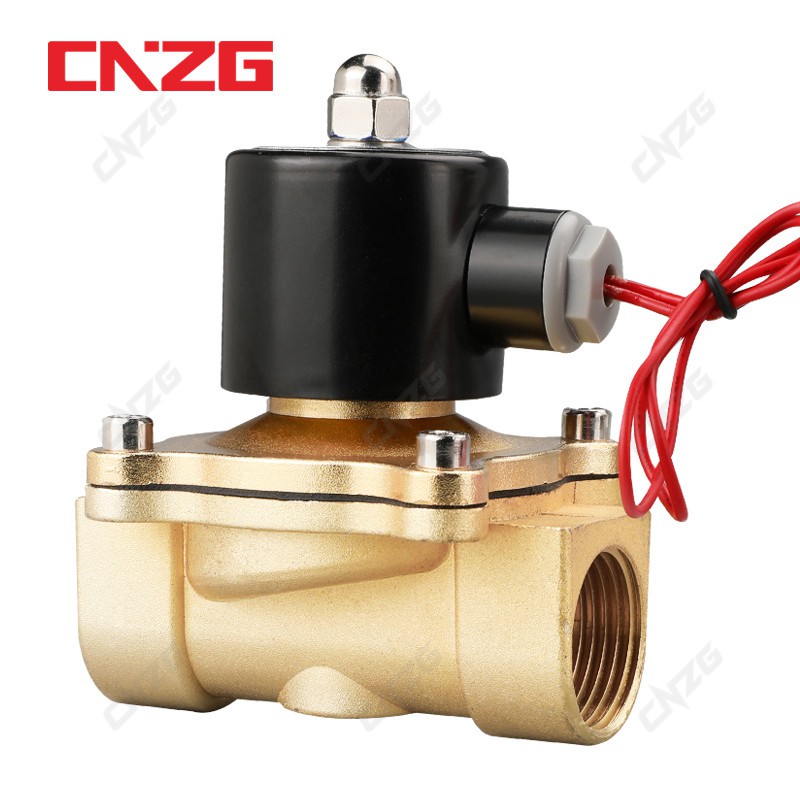 Two Way Brass Electric Solenoid Valve Normally Closed 220V 12V 24V 110V For Water Air Fuel Gas ...