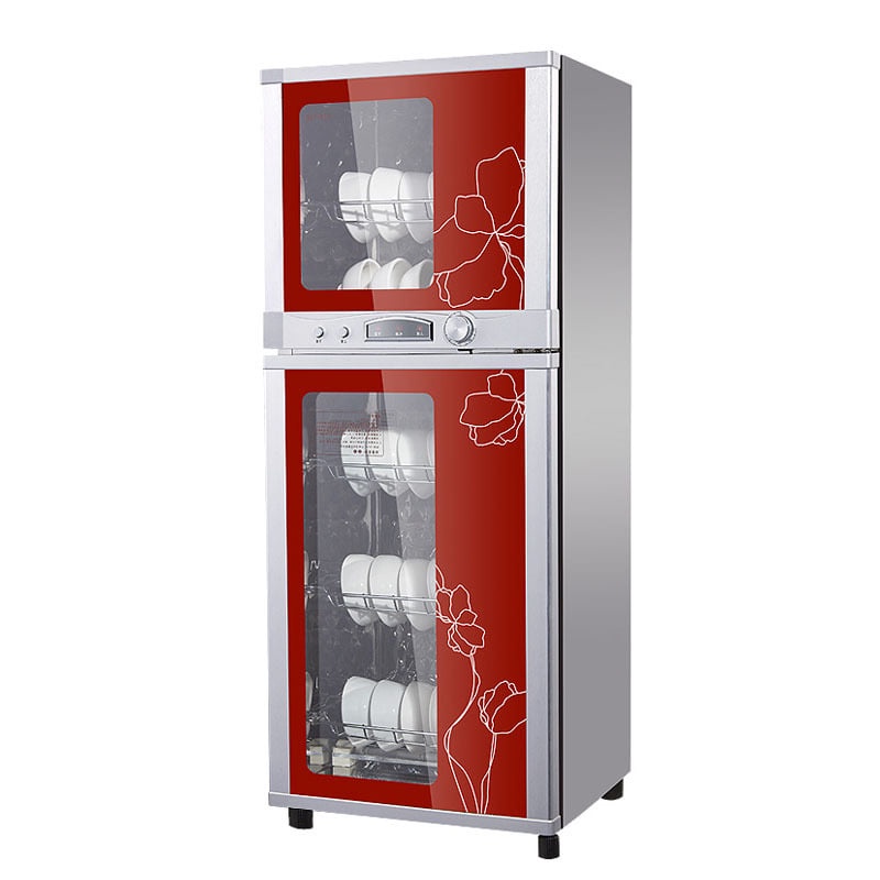 Tableware disinfection cabinet locker tempered glass ozone infrared ...