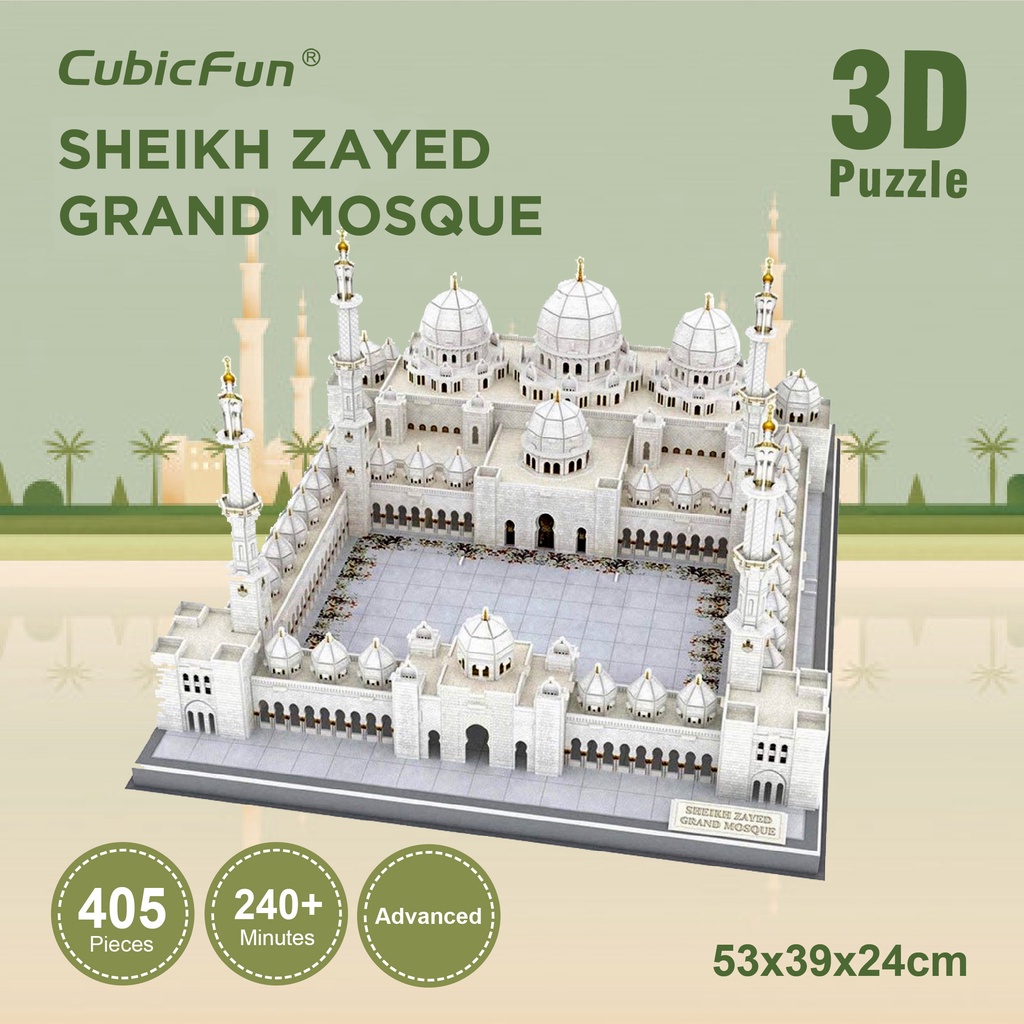 Cubicfun Sheikh Zayed Grand Mosque XXL - 3D Puzzle | Shopee Philippines