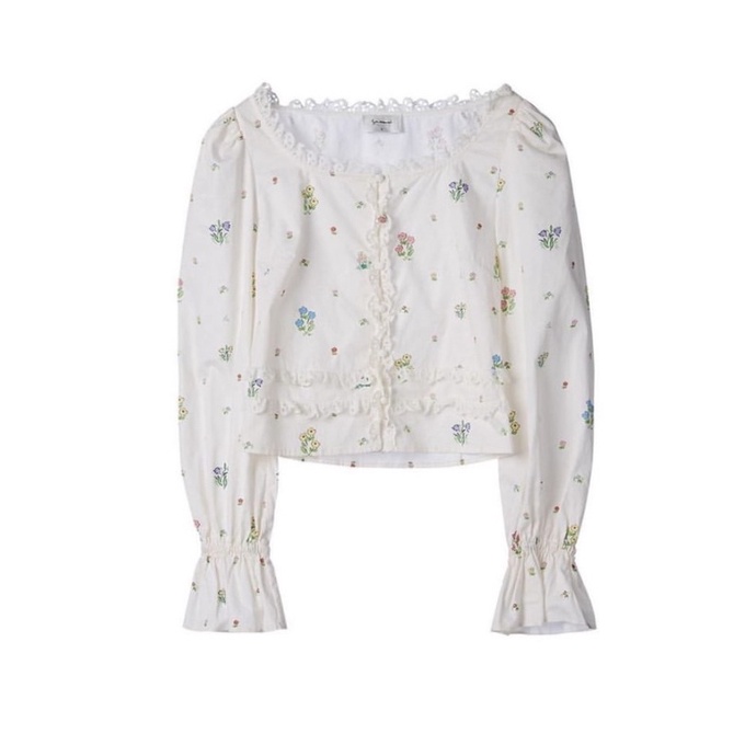 Floral Blouse Lyn Around Brand Authentic | Shopee Philippines