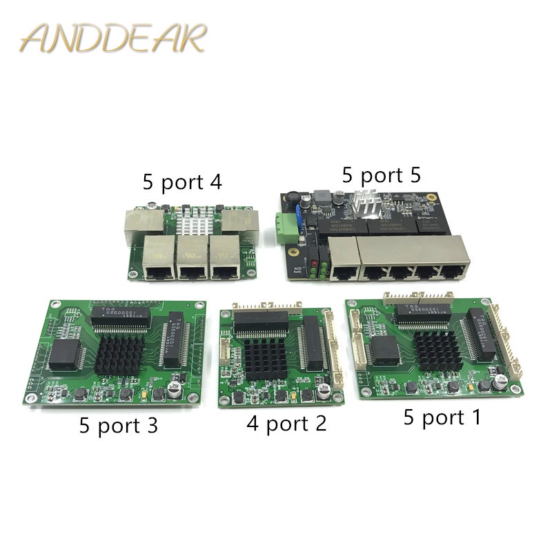 Industrial Ethernet Switch Module 5 Ports Unmanaged10/100/1000mbps PCBA ...