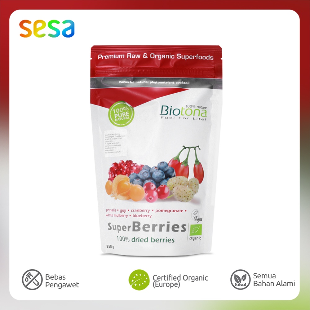 Biotona Organic SuperBerries Dried 250g – Source of Vitamins ...