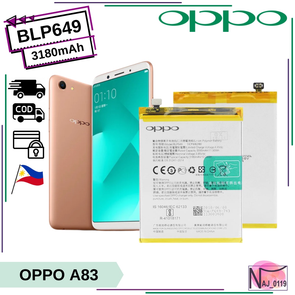 A83 Battery, model BLP649 3180mAh (Original Equipment Manufacturer ...