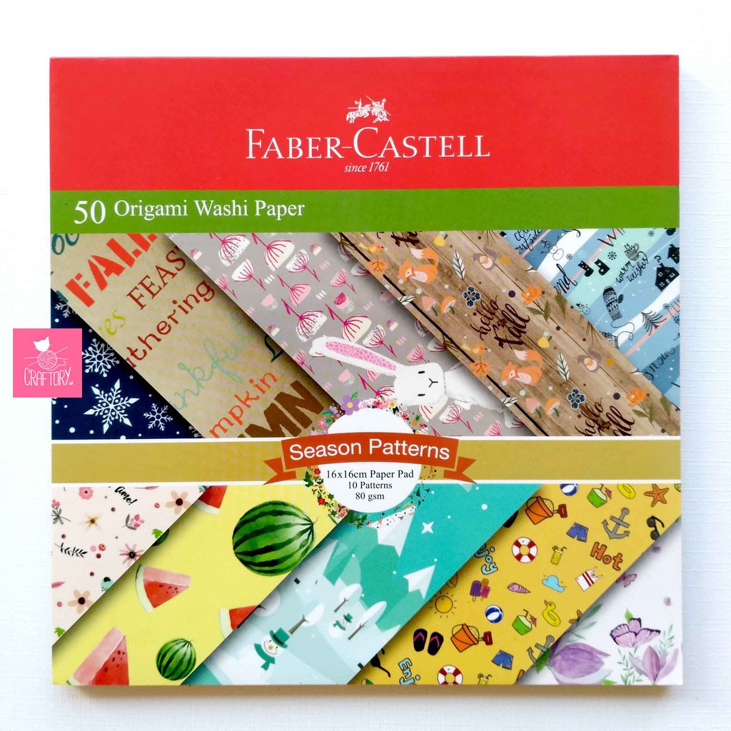 Faber Castell Origami / Washi Paper / Season Patterns 16x16CM | Shopee ...