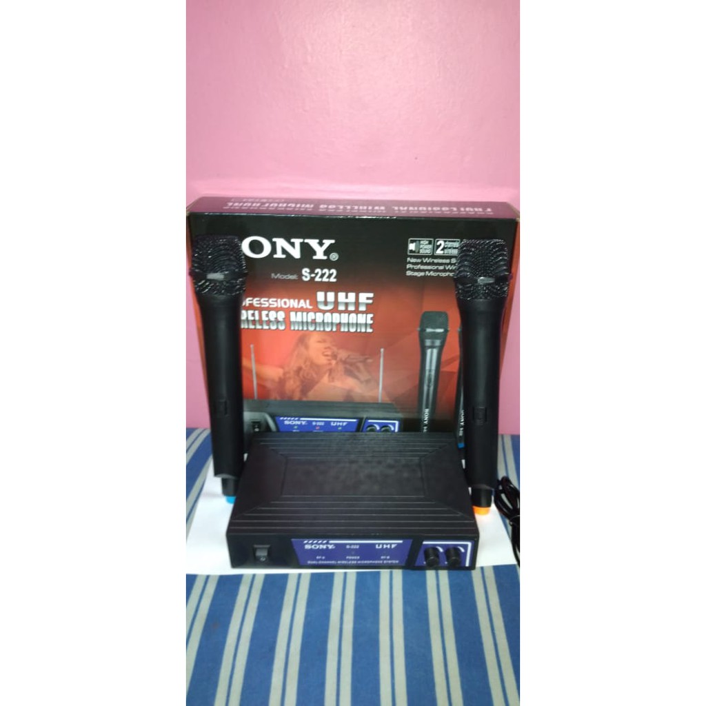 Sony mic wireless double mic Handheld Microphone vocal Amplifier ...