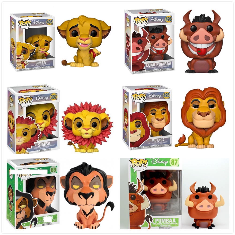 Funko Pop The Lion King Simba Mufasa Pumbaa Scar Vinyl Toys Model Dolls ...