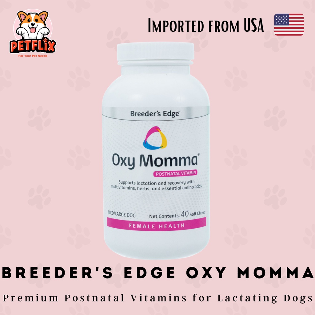 Breeders Edge Oxy Momma Premium Post Natal Supplement For Dogs 40 Soft ...