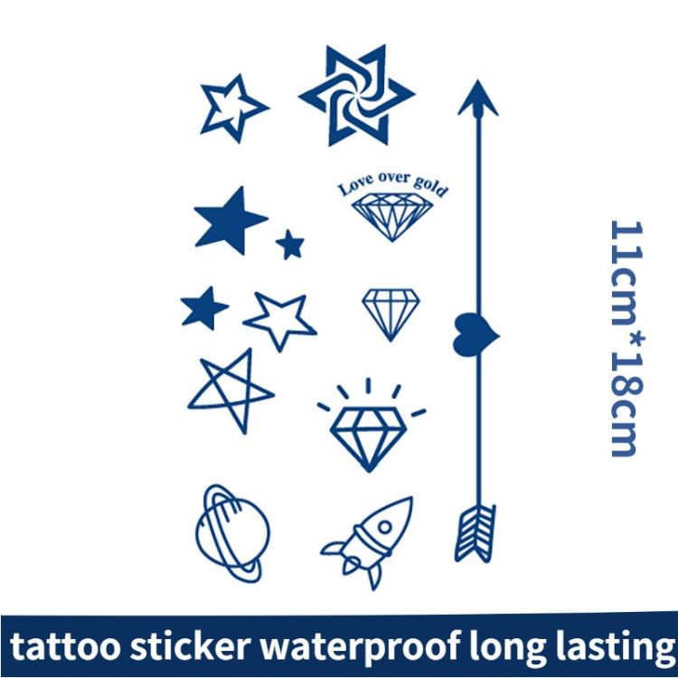 TATA Tattoos Last to 20 Days Star Design Long Lasting Waterproof Magic ...