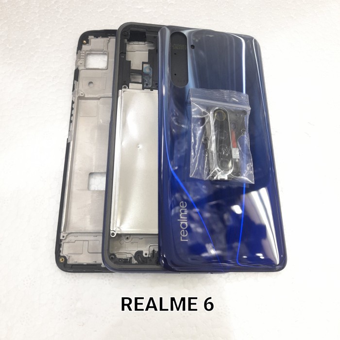 Ready kesing housing casing full set realme 6 frame+bezel+backdoor Ori ...