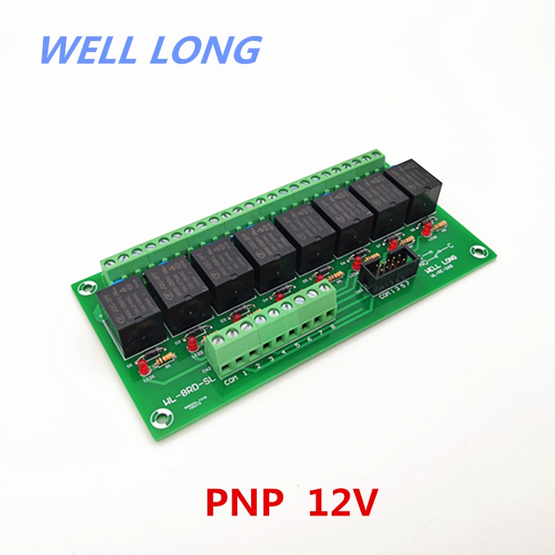 8 Channel PNP Type 12V 15A Power Relay Interface Module,HF JQC-3FF-12V ...