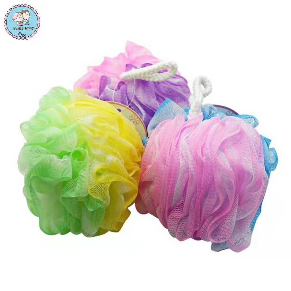 Bath Sponges Loofah Lather Mesh Pouf Shower Puff Soft Body Wash Ball