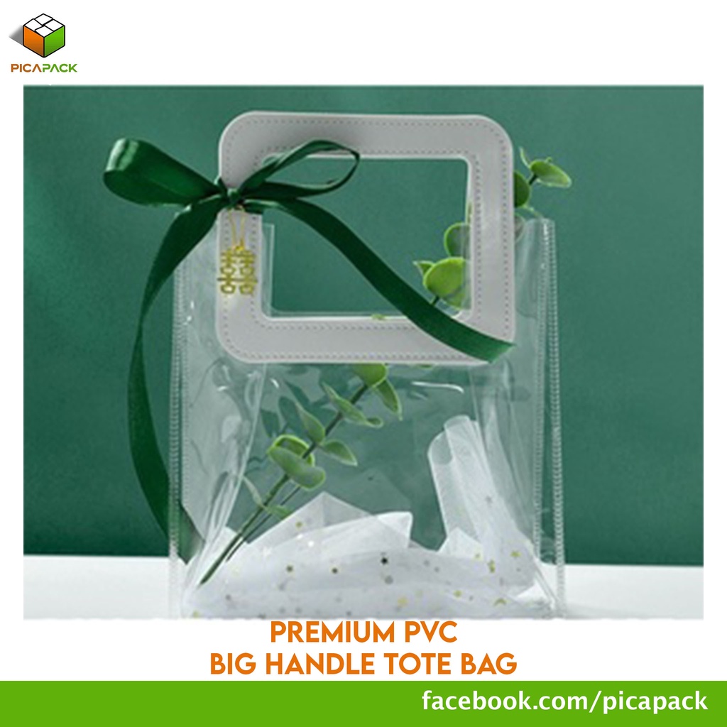 CLEARANCE SALE: 1pc Premium Transparent PVC Big Handle Gift packaging ...