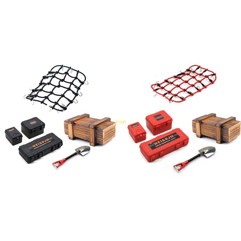 youn RC Crawler Car Roof Decoration Tank Storage Box Wood Box Luggage ...