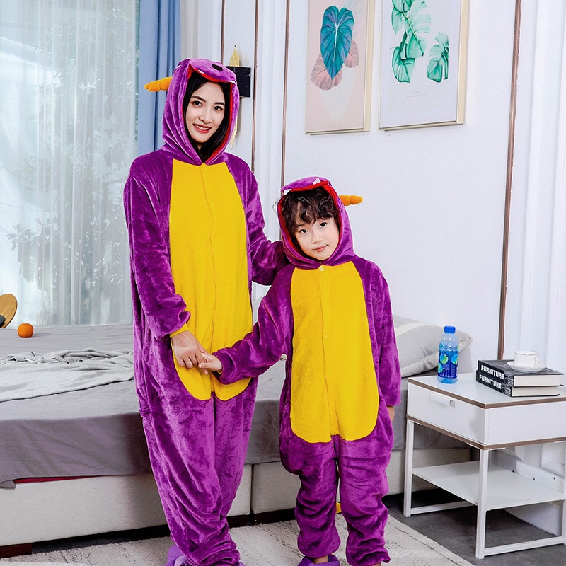 Adult Animal Pajamas Women Spyro Sleepwear Onesie Kigurumi Dinosaur ...