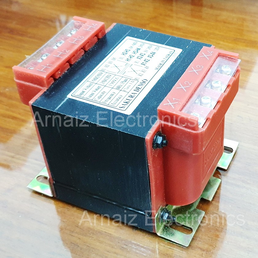 Sakura Denso 150VA 150W Control Transformer, Input 240/480VAC, Output 120/240VAC, Single Phase ...