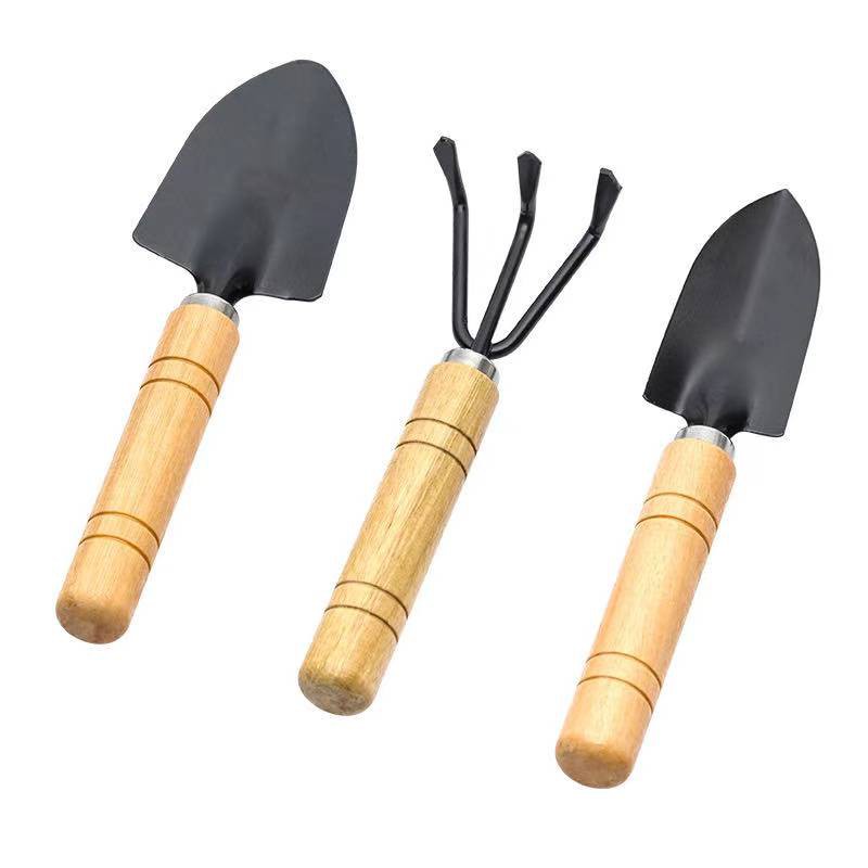 3 Pcs Mini Spade Shovel Harrow Flowerpot Tools Potted Plants ...
