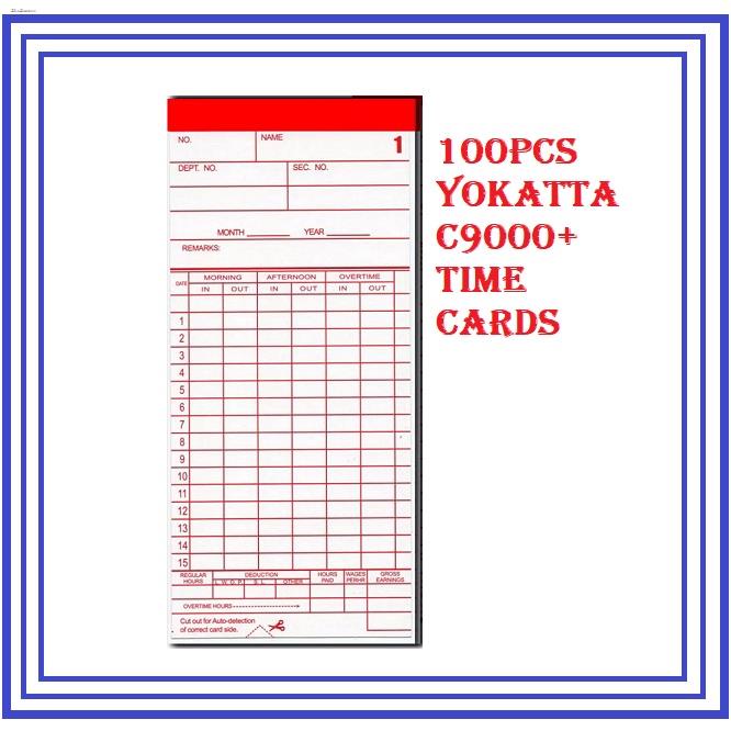 Absence Machines☃ Bundy Clock Time card Yokatta C9000+ Time card Six ...