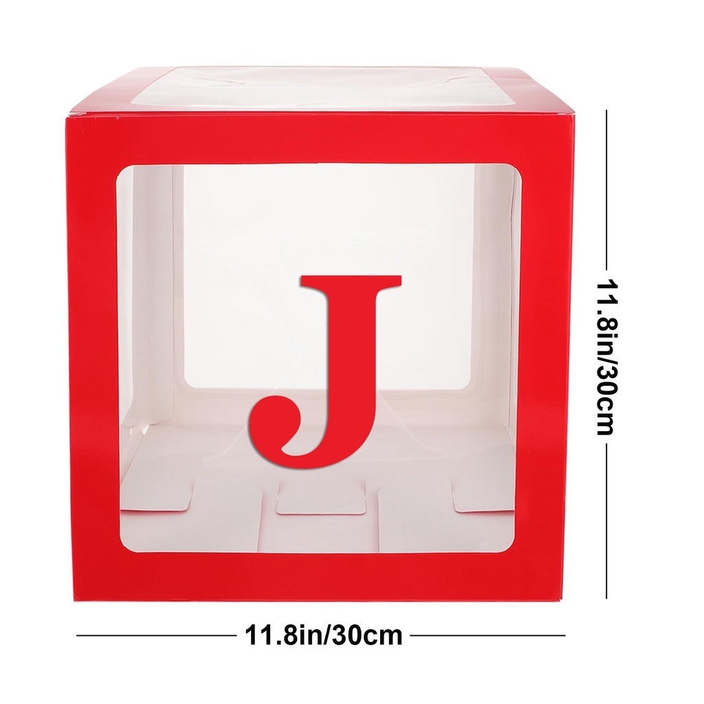 Transparent Box With Letter Number Big Size Birthday Party Decor Red ...