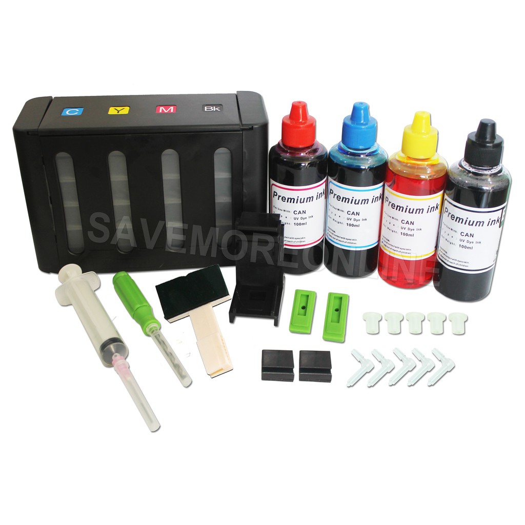 CiSS Kit Diy Continuous ink Tank w/ 4 color Premium dye ink | Shopee ...