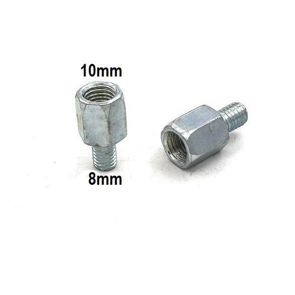 Motorcycle Side Mirror Adapter Bolts Screw Metal Yamaha and 8mm pole or ...